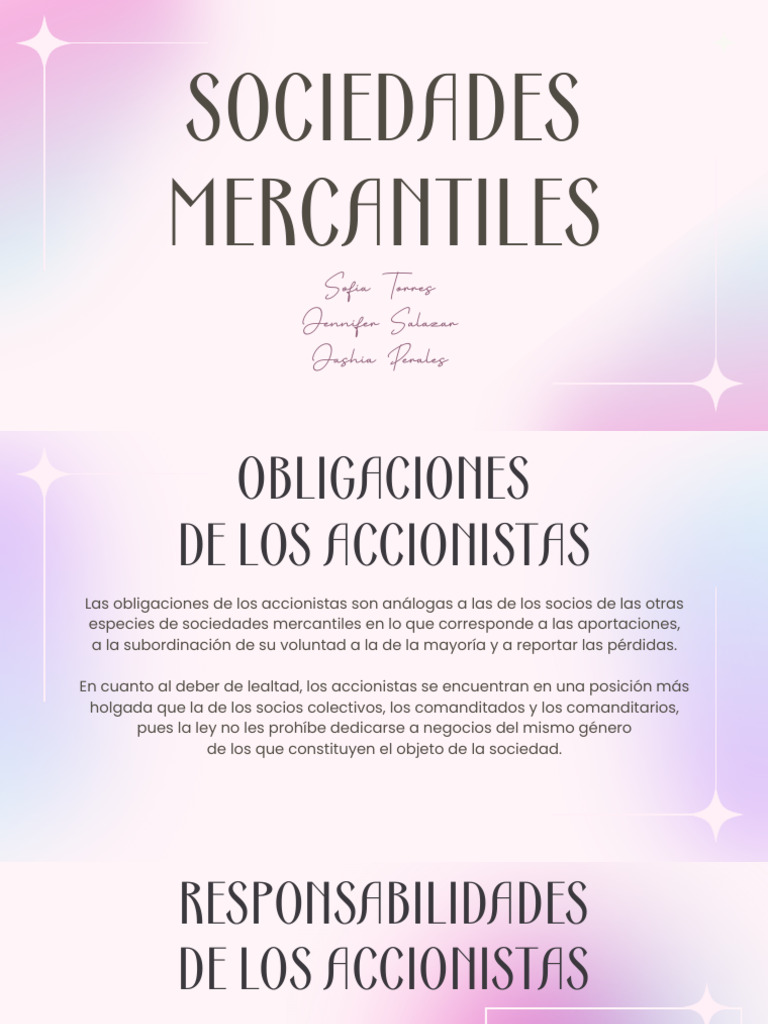 Presentación 3 Sociedades Mercantiles-JSJ - 20240405 - 235644 - 0000 | PDF | Sociedad de ...