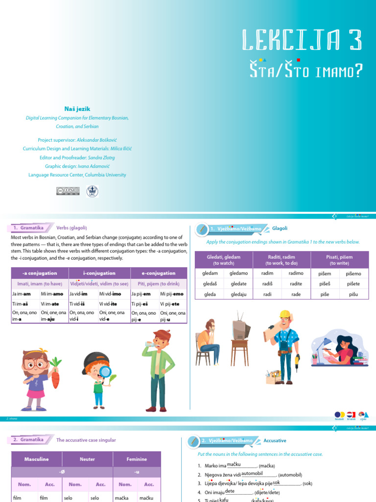 Lekcija 3 Sta Sto Imamo 2 | PDF | Grammatical Gender | Linguistic Morphology