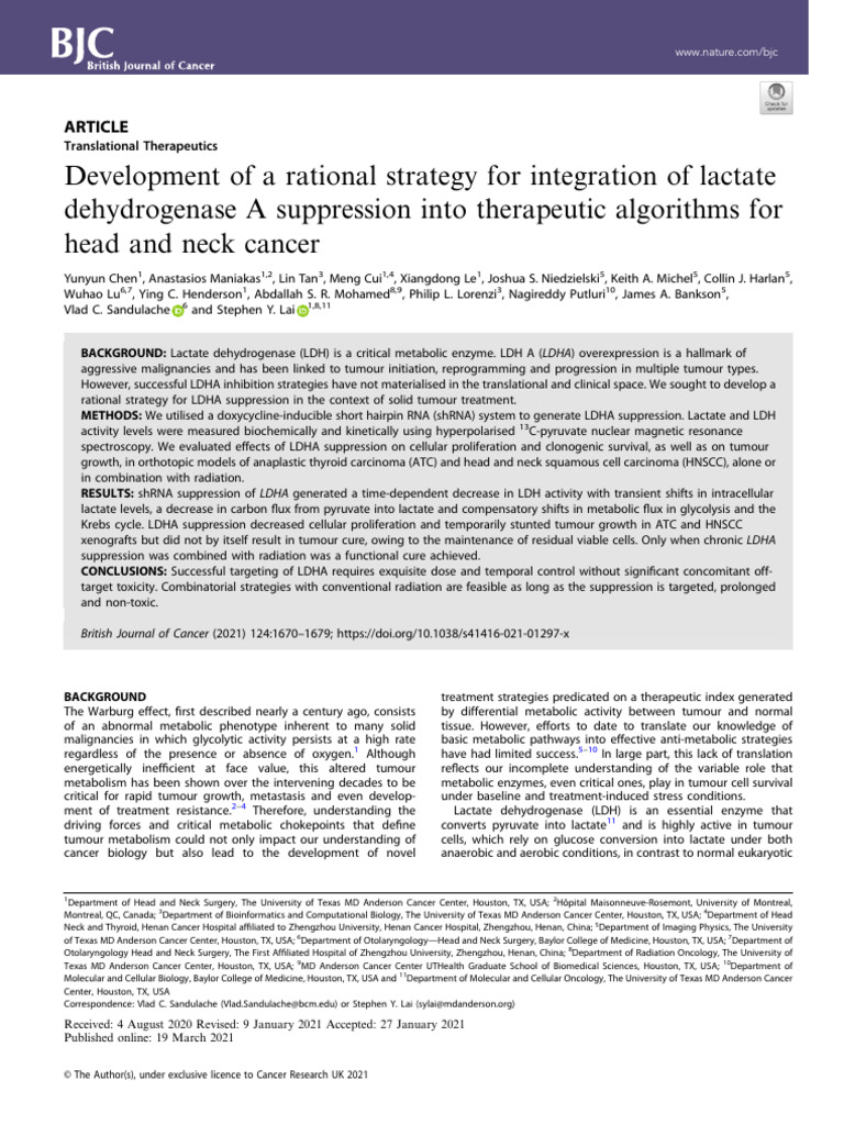Doxycycline 1 | PDF | Lactate Dehydrogenase | Biology