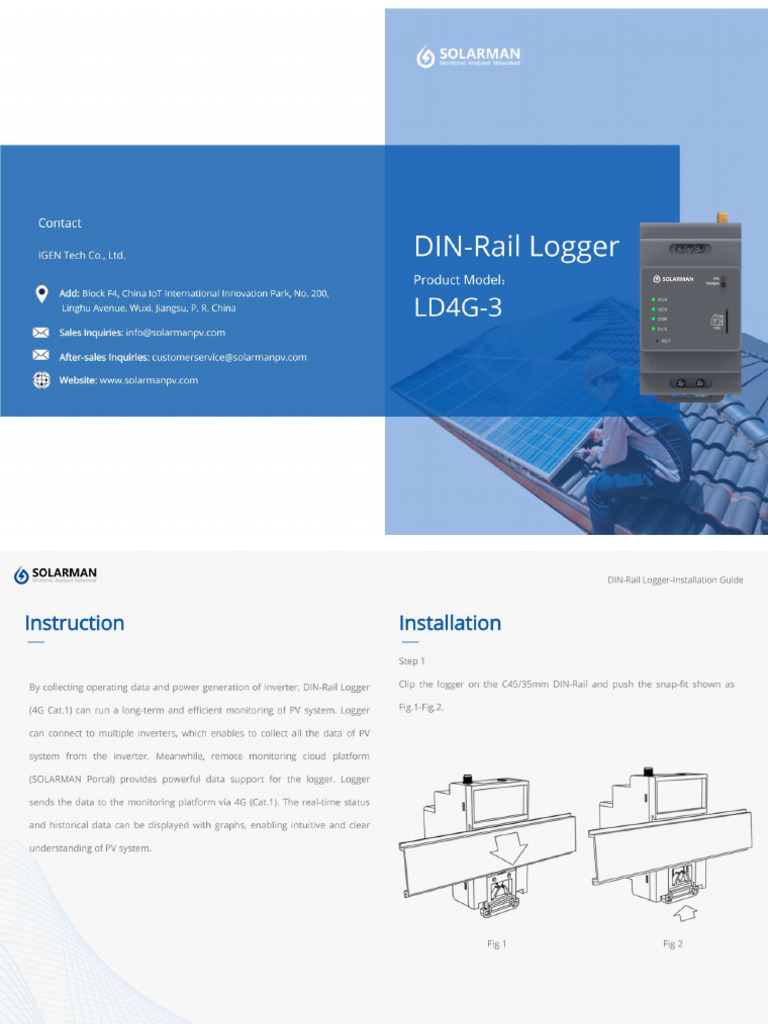 DIN Rail Logger LD4G 3 Installation Guide | PDF