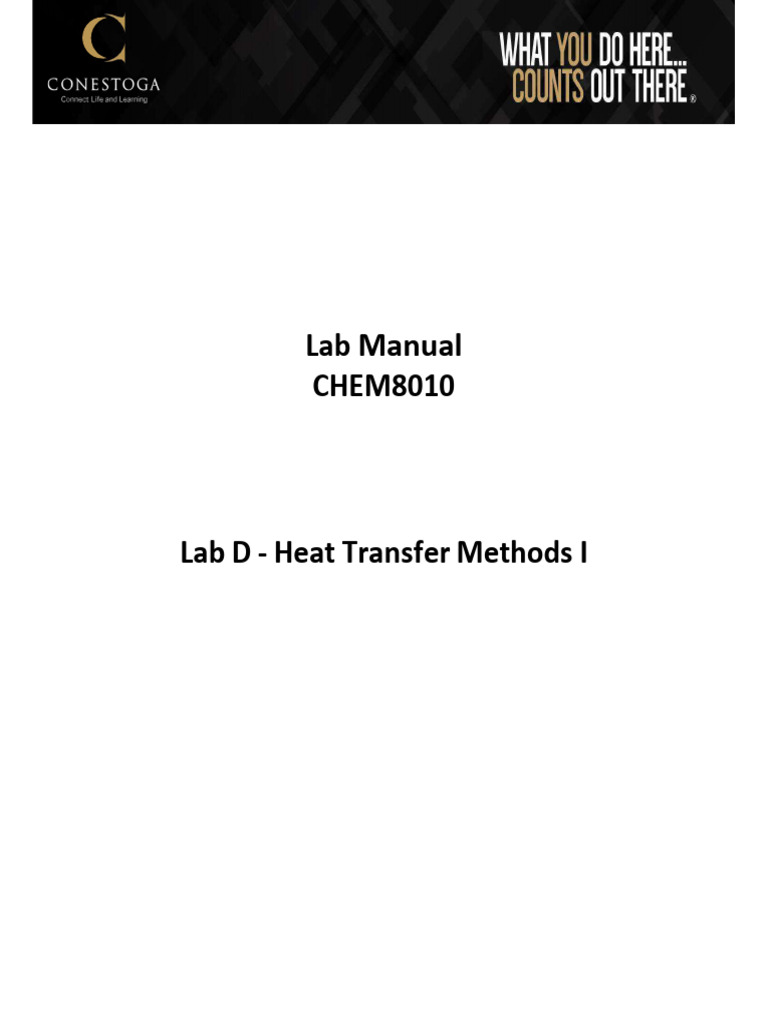 Lab D - Heat Transfer Methods I | PDF | Heat Transfer | Thermal Conduction