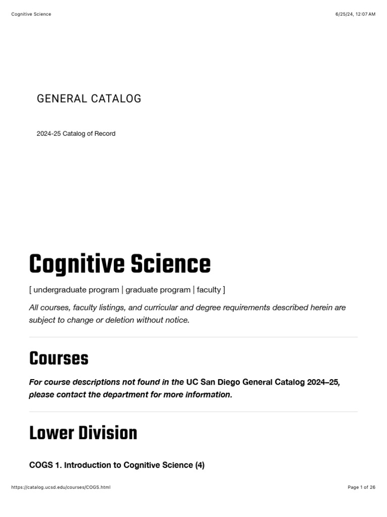 Cognitive Science | PDF | Cognitive Science | Human–Computer Interaction