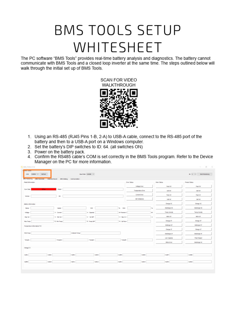 Bms Tools Setup | PDF
