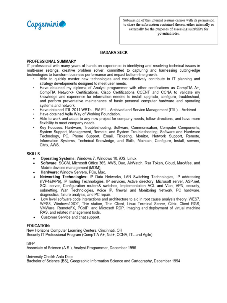 Badara Seck | PDF | Computer Network | Cisco Certifications