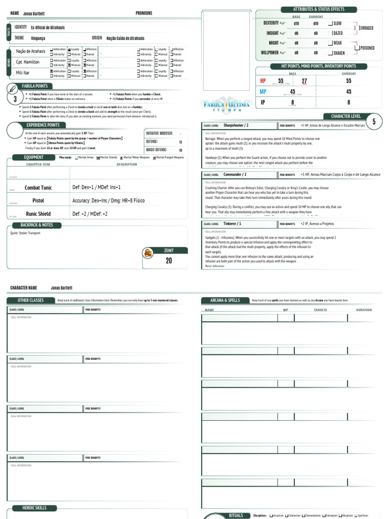 Jonas Bartlett | PDF | Role Playing Games | Role Playing Video Games