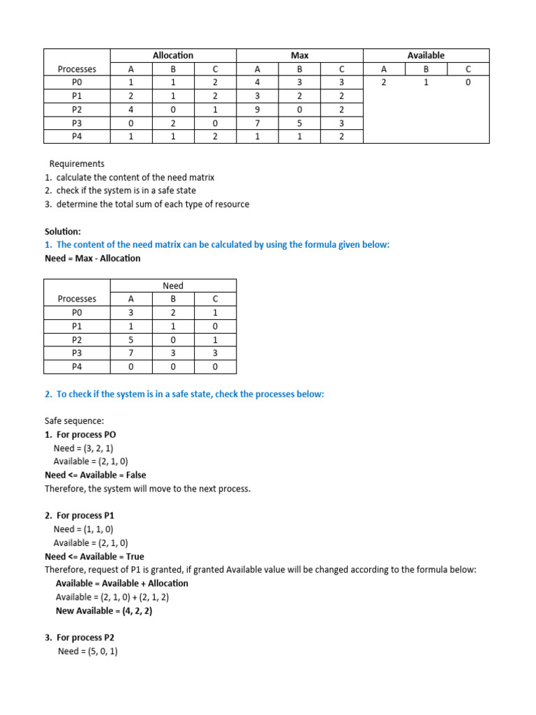 Bankers Algo-Atinen Lab | PDF | Algebra | Linear Algebra
