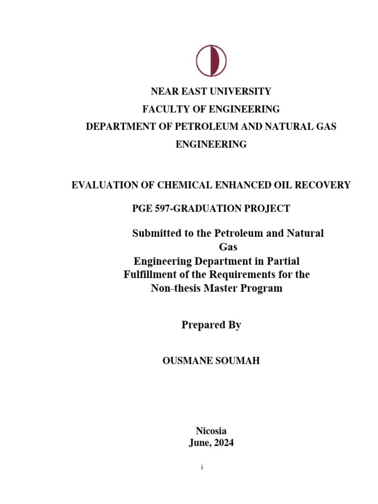 Ousmane Project Complete | PDF | Enhanced Oil Recovery | Surfactant