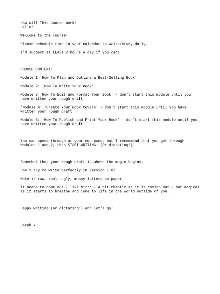(SW - BAND) 1.how Will This Course Work | PDF