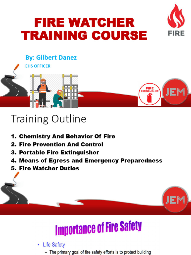 Jemco Fire Watcher Training | PDF | Fire Safety | Firefighting