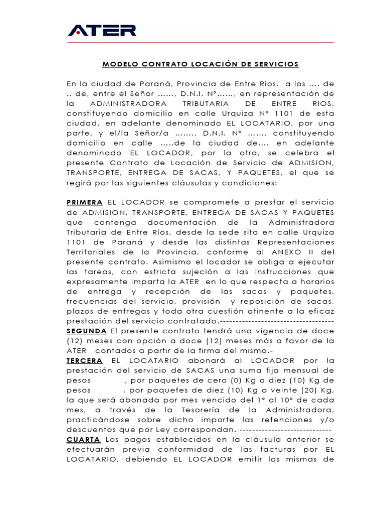 Modelo Contrato | PDF