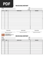 Recieving Report Format | PDF | Procurement | Logistics