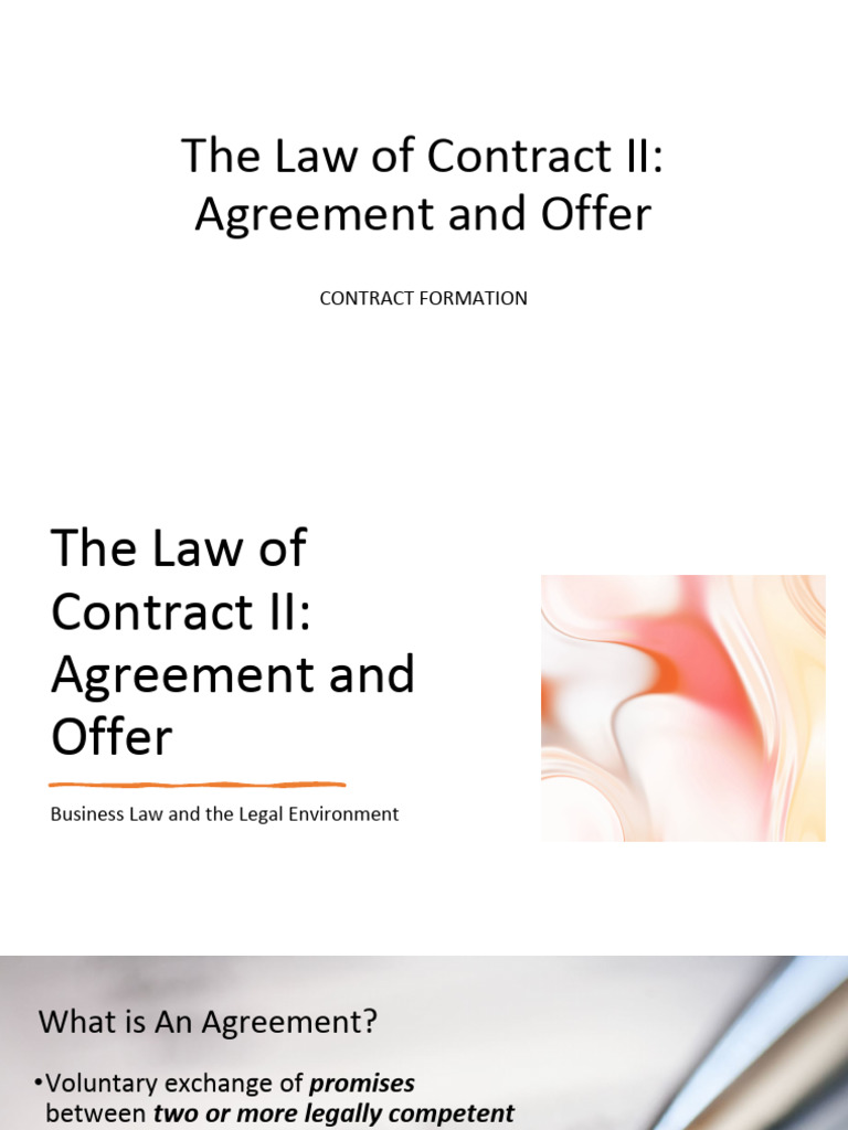 Understanding Contract Offers | PDF | Offer And Acceptance | Consent