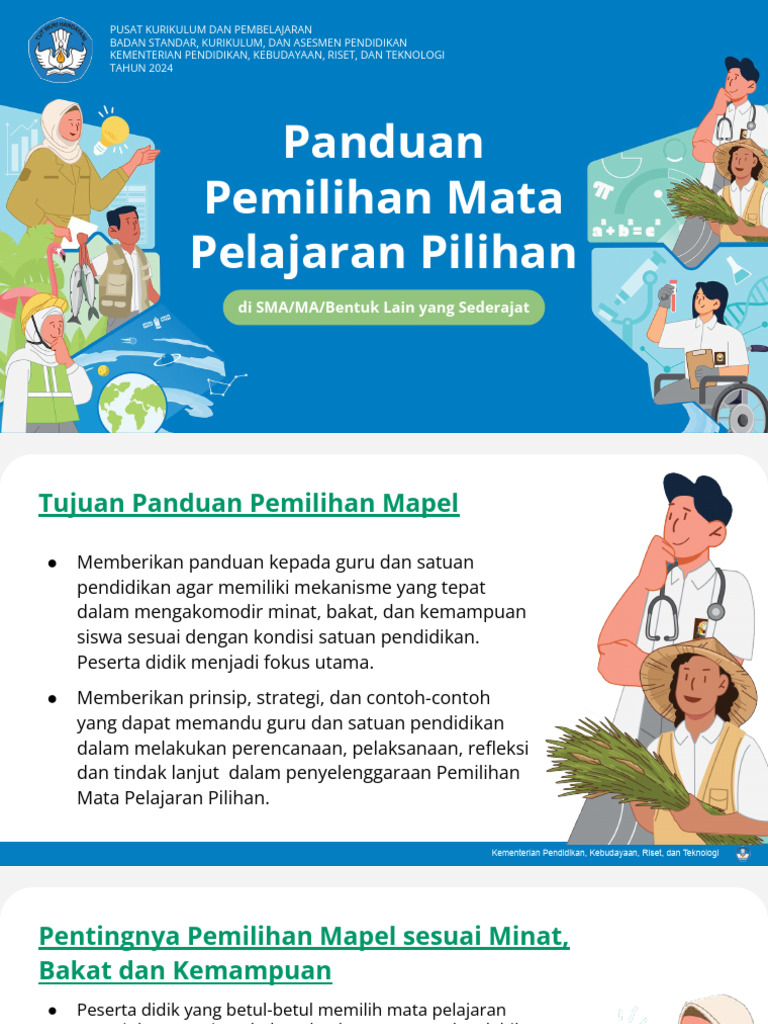 Panduan Pemilihan Mapel SMA - 120724 | PDF | Karier & Perkembangan ...