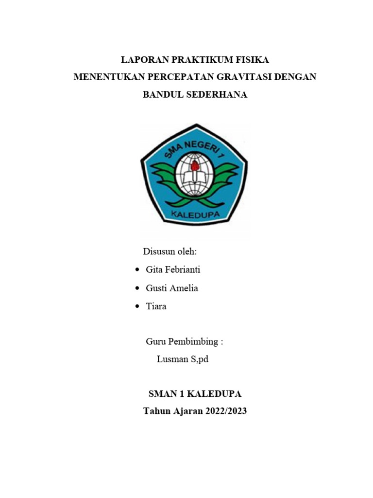Percepatan Gravitasi dengan Bandul Sederhana | PDF | Sains & Matematika