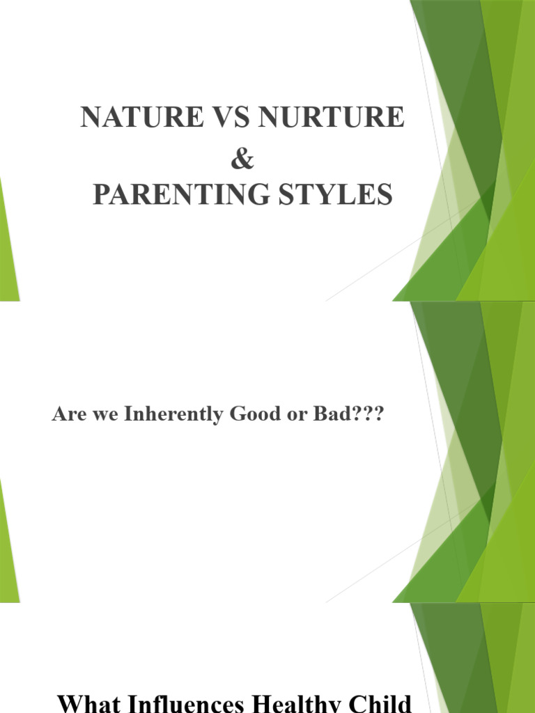 Nature vs. Nurture in Child Development | PDF | Nature Versus Nurture ...