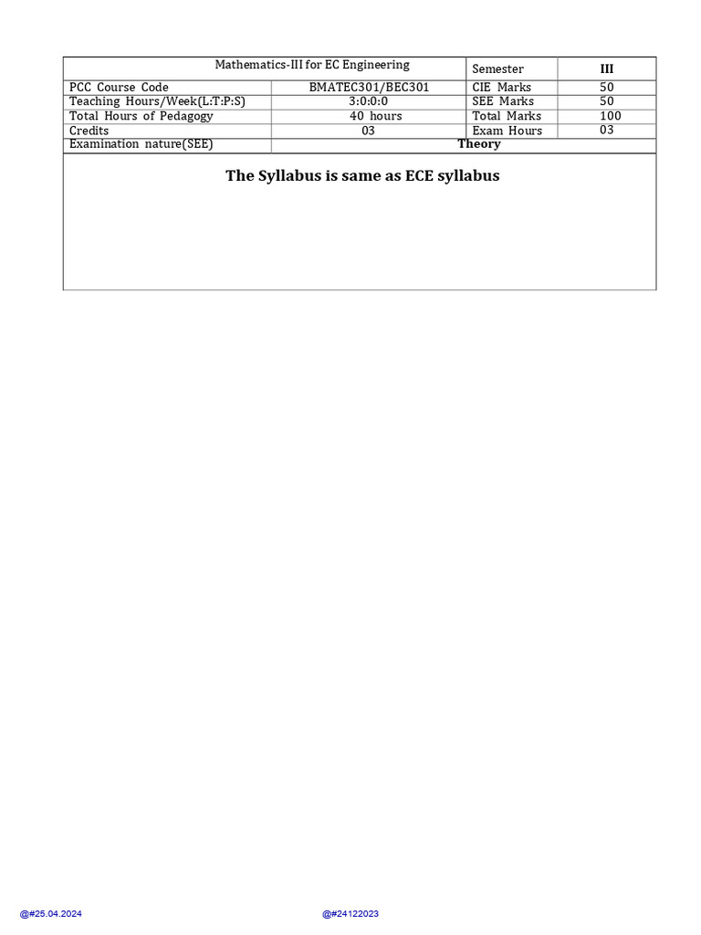 2ece Syllabus | PDF | Amplifier | Hardware Description Language