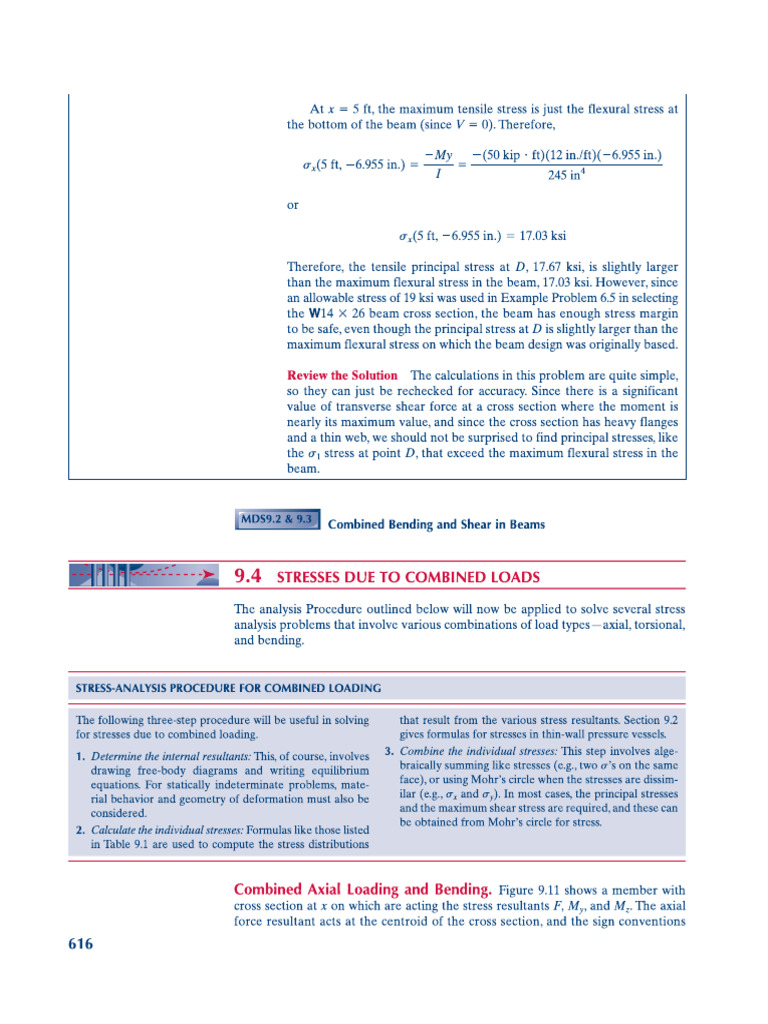 Ejercicios Esfuerzos Combinados | PDF