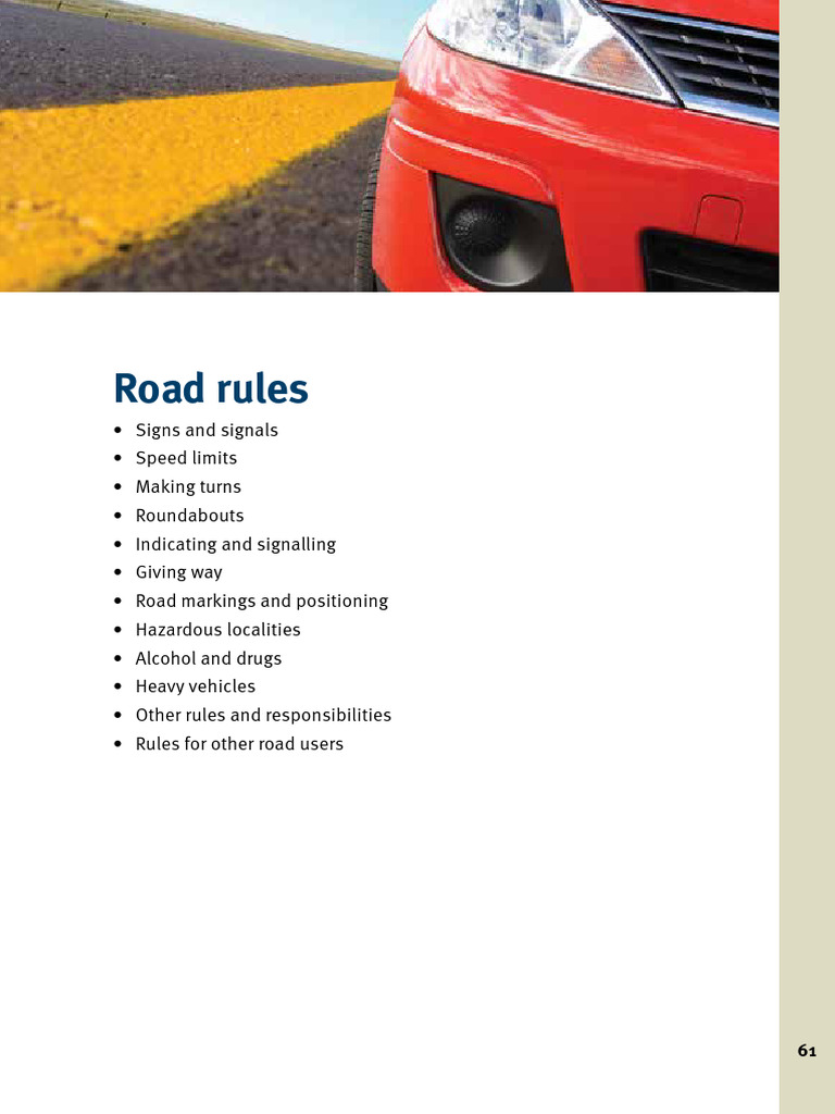 Your Keys To Driving in Queensland Road Rules | PDF | Traffic | Traffic ...
