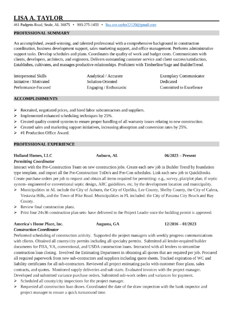 Lisa Taylor - Resume 061124 | PDF