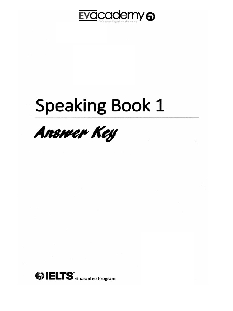 Speaking Book 1 Answer Keys | PDF