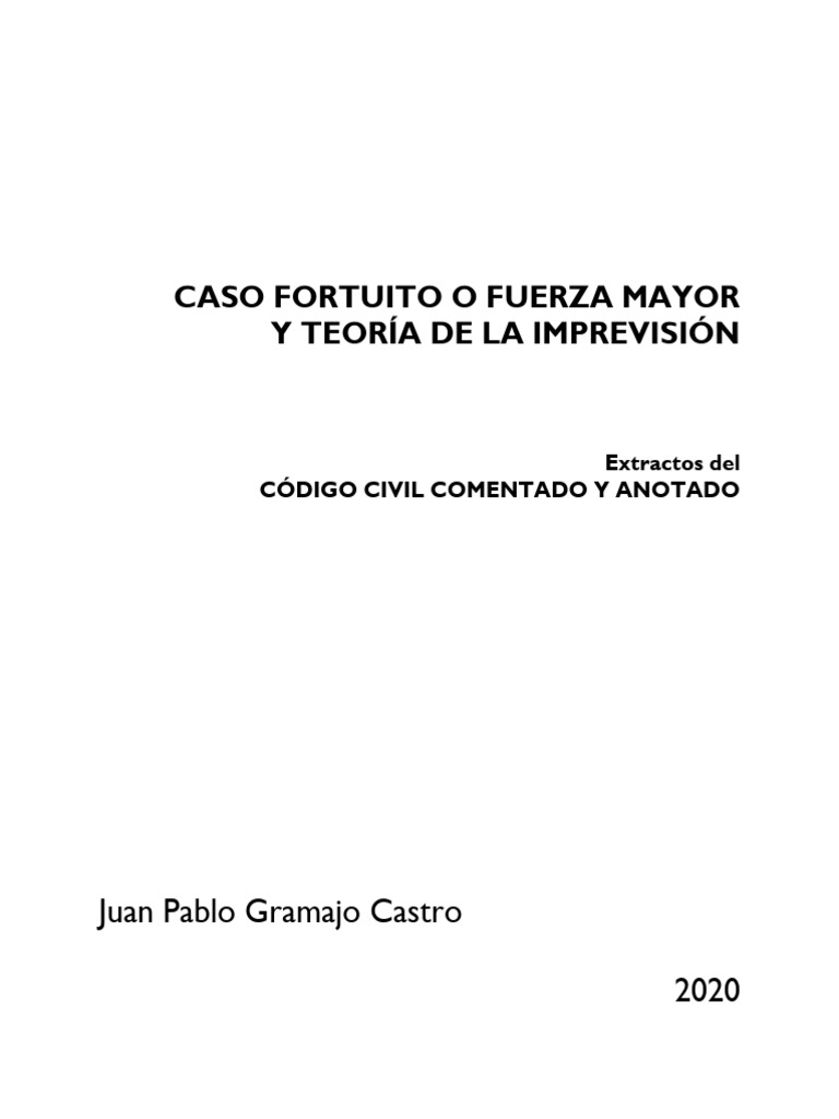 Caso Fortuito o Fuerza Mayor | PDF | Sentencia (ley) | Justicia