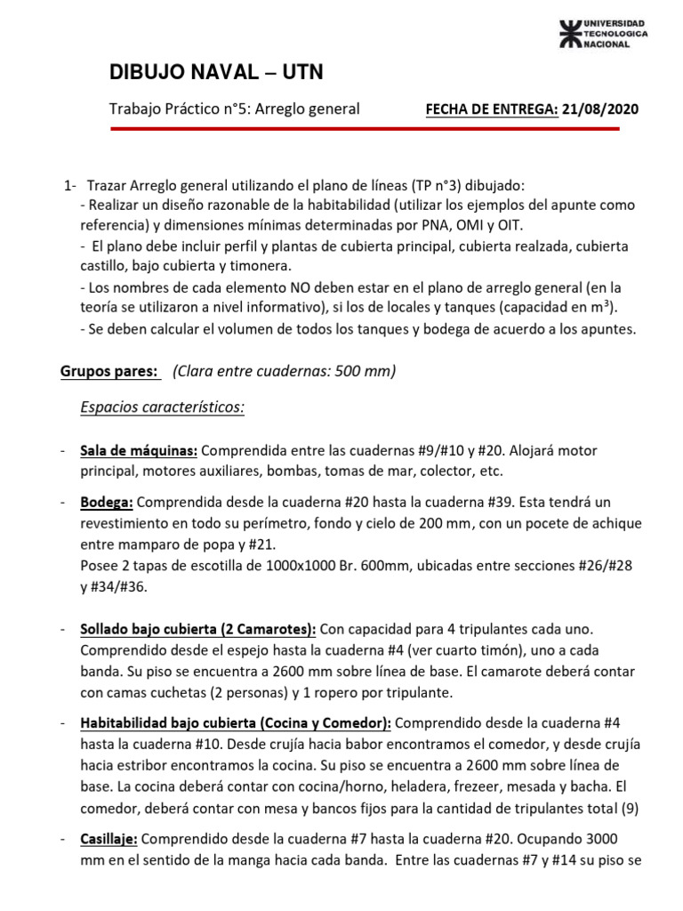 Consignas TP N°5 - Arreglo General | PDF | Envío | Buques