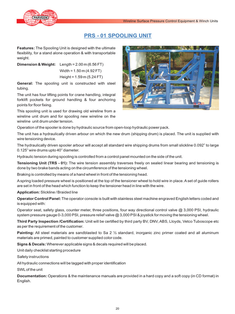 PRS 01 Spooling Unit11 | PDF | Wire | Equipment