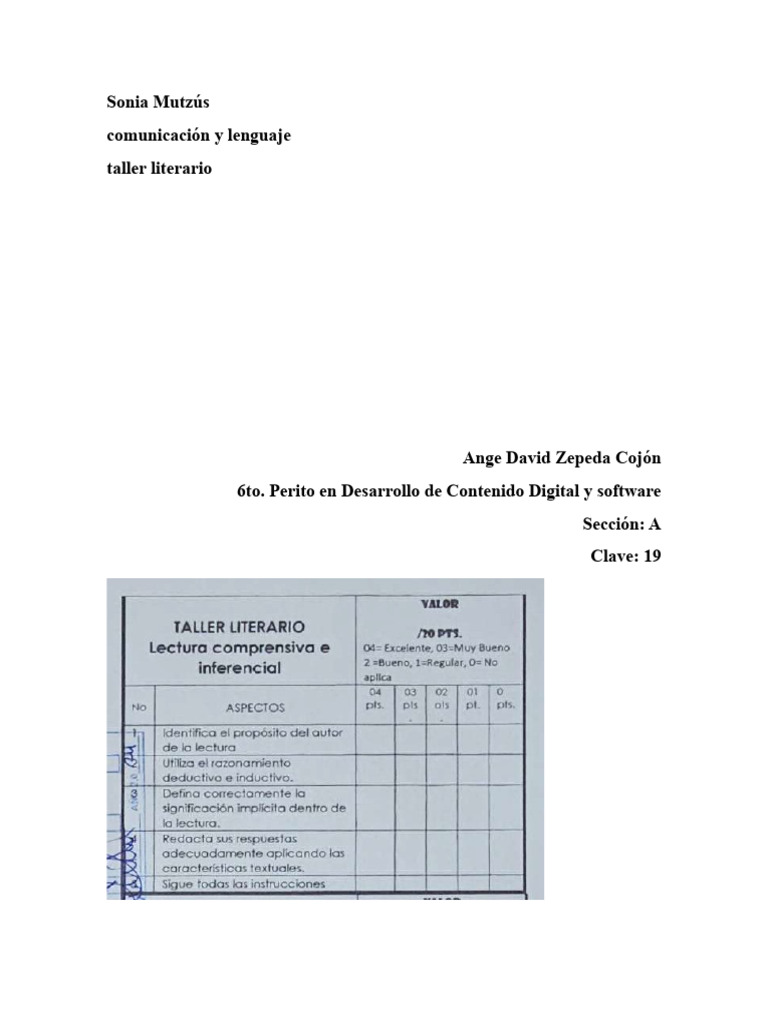 Tarea de Lenguaje Ultima | PDF