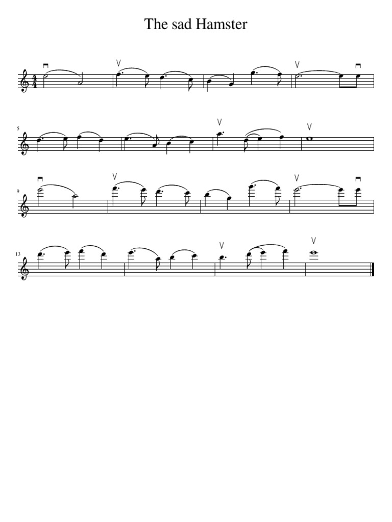 Sad Hamster Violin Sheet Music | PDF