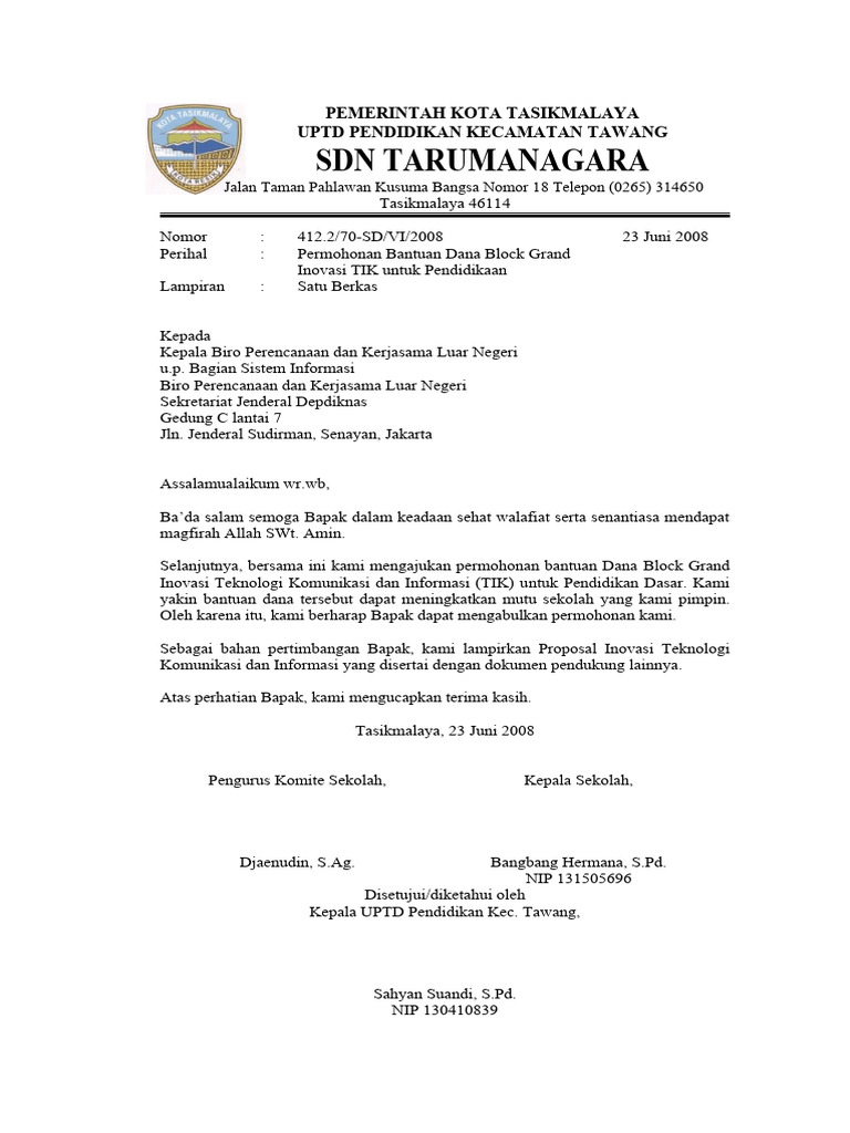 Proposal Kegiatan - Kegiatan - Permohonan Bantuan Dana Block Grand Inovasi Tik Untuk Pendidikan ...