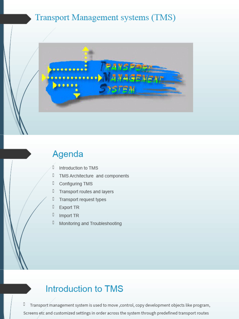 Transport Management Systems | PDF | System Software | Information ...