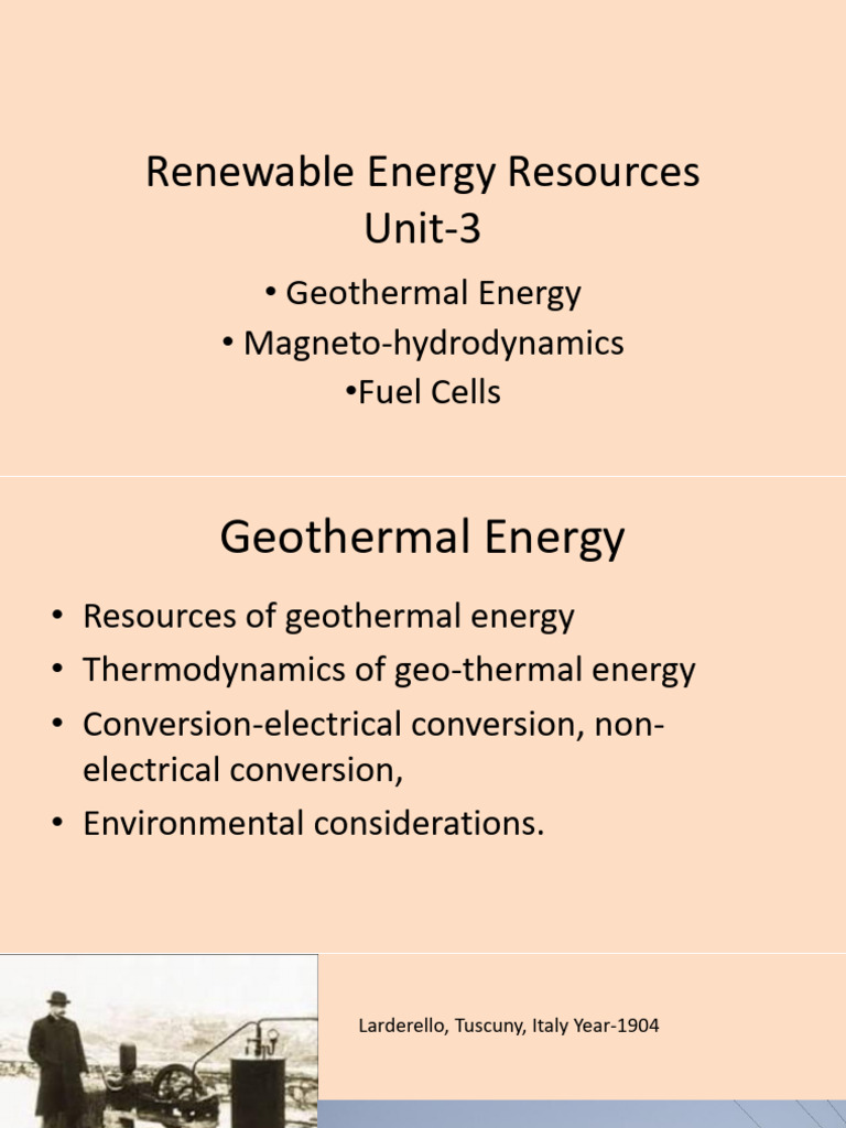 UNIT 3 RER CB | PDF | Fuel Cell | Geothermal Energy