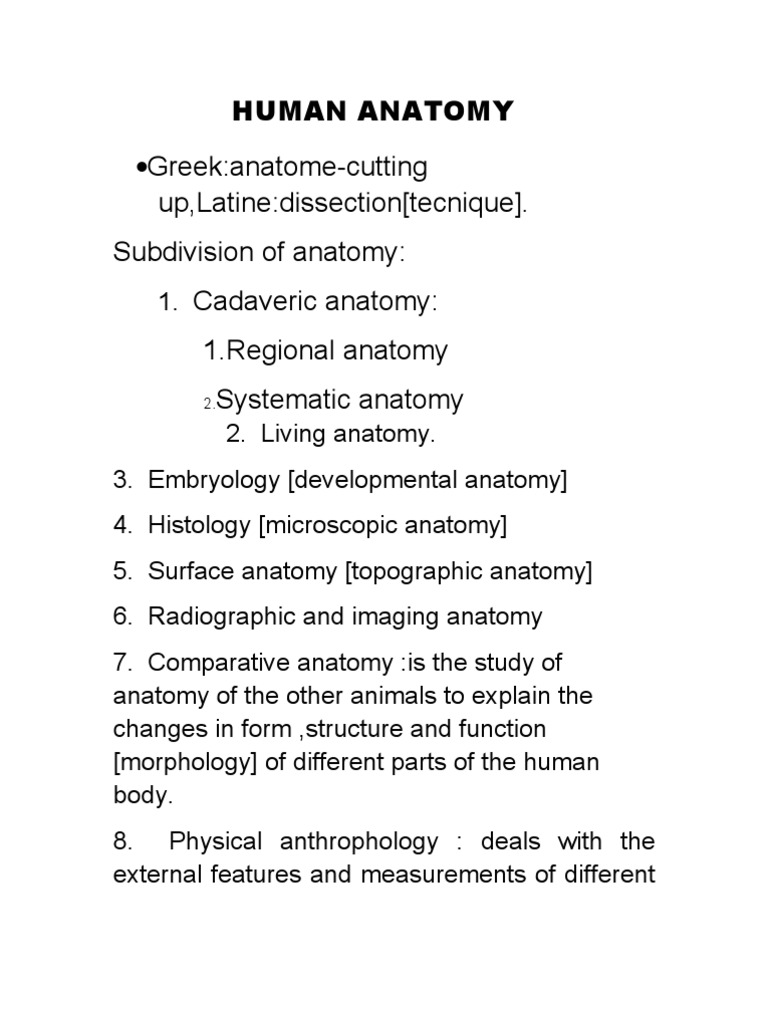 Anatomy Basic | PDF | Anatomy | Health Sciences