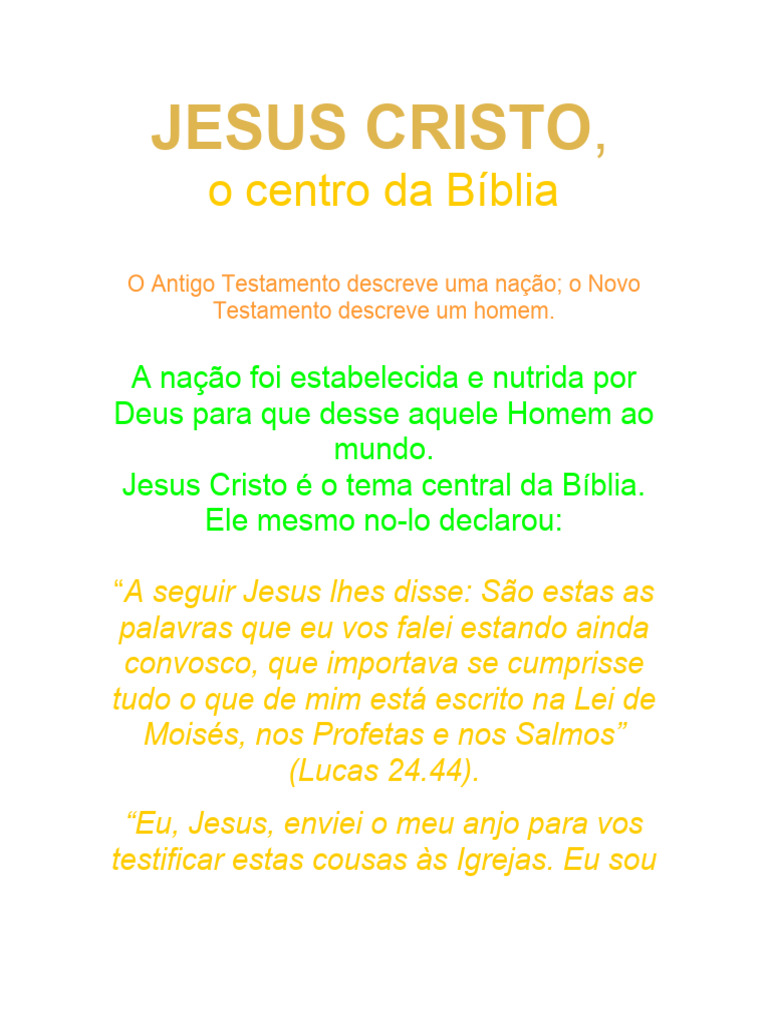 JESUS CRISTO | PDF | Bíblia | Jesus