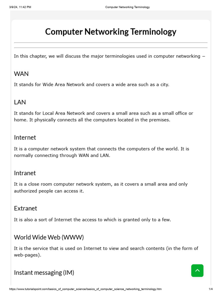 Computer Networking Terminology | PDF | Computer Network | Digital Subscriber Line