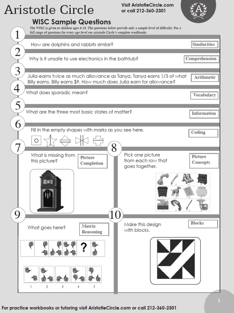 wisc-practice-test-july-2012-1 | PDF