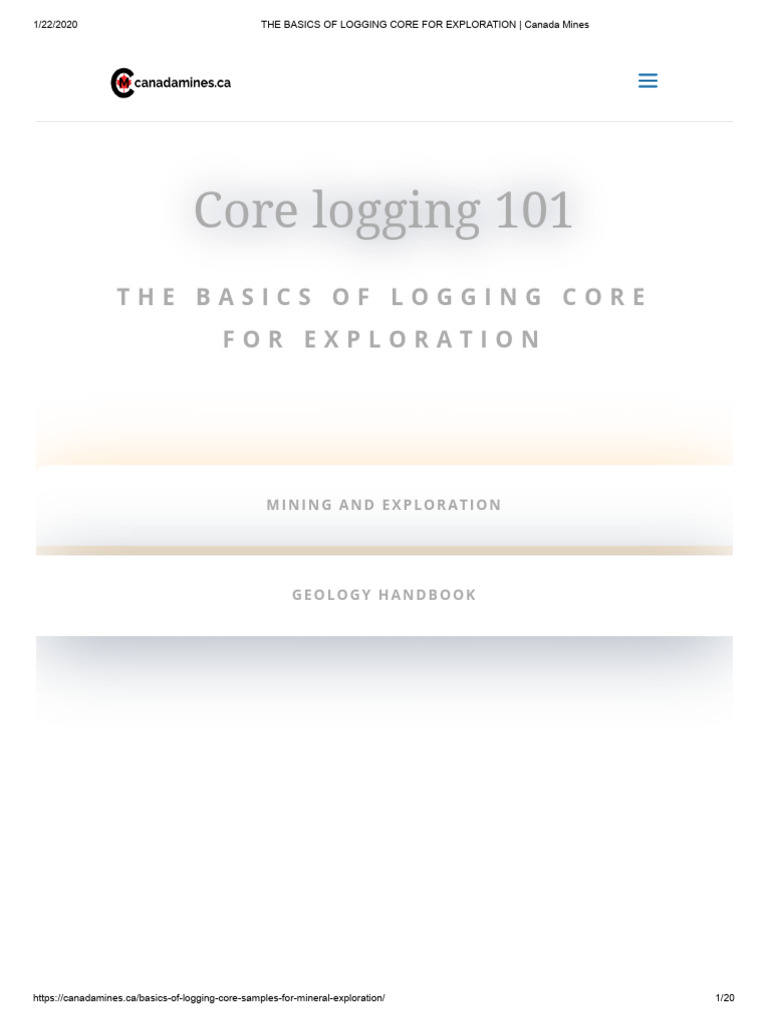 Core Logging Basics for Exploration | PDF | Rock (Geology) | Minerals
