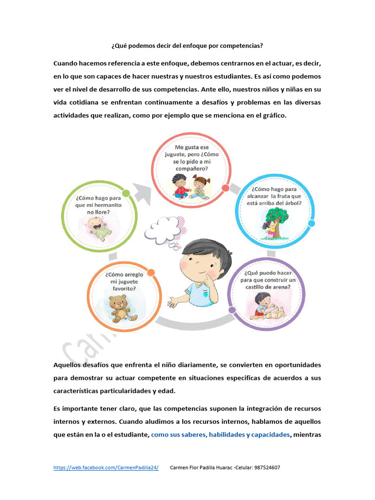 Separata 1 Enfoque Por Competencia - Carmen Padilla (1) | PDF | Educación primaria | Plan de ...