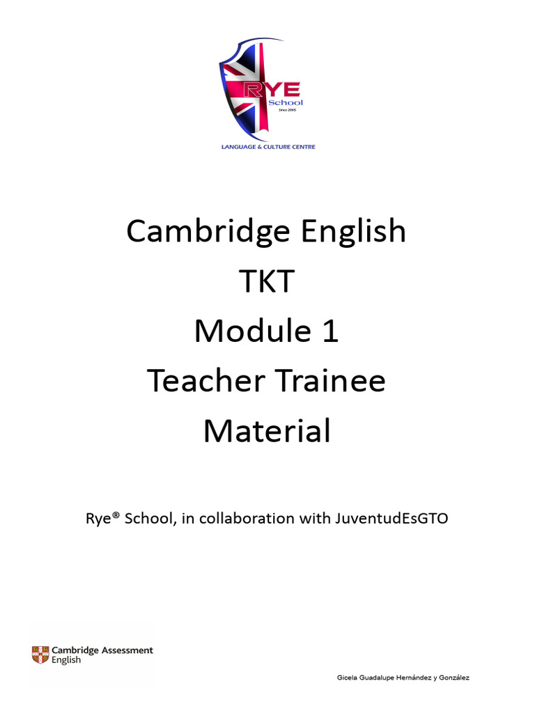 TKT Material For Teacher Trainees Module 1 | PDF | Part Of Speech ...