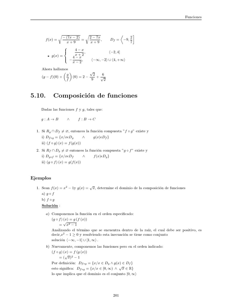 TEMA - 9 - CompsiciÃ N de Funciones | PDF | Matemáticas | Análisis matemático