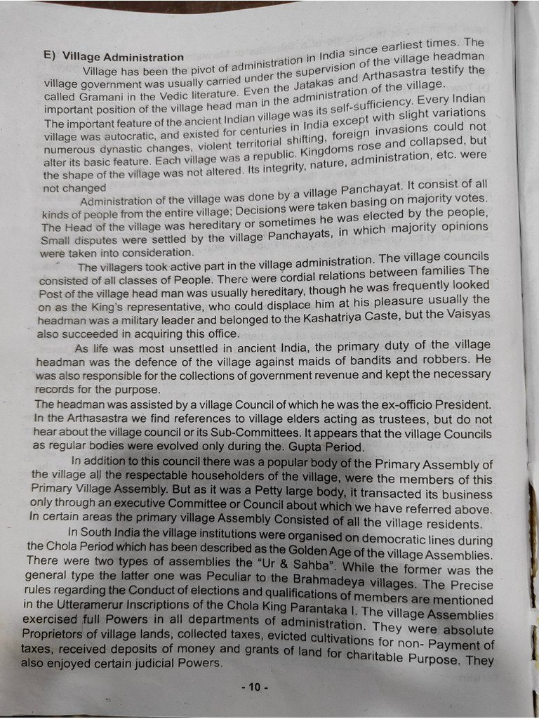 Village Administration | PDF