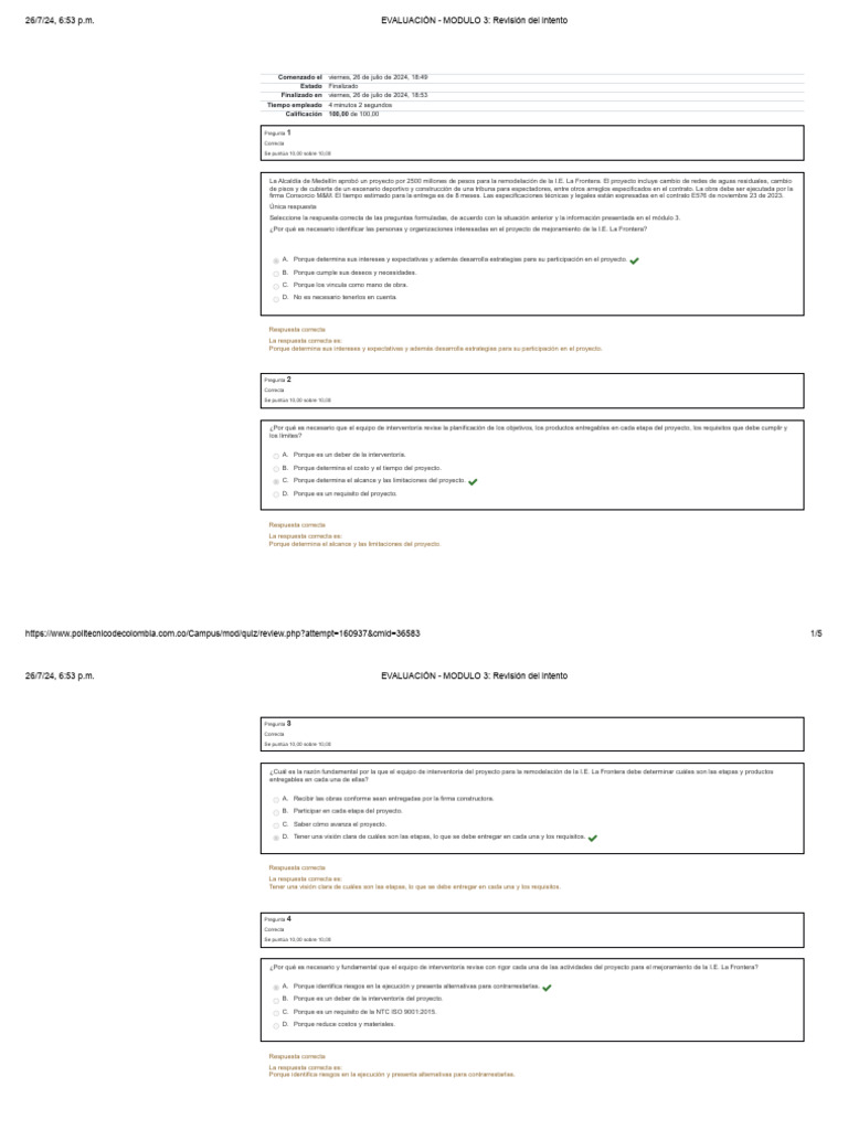 Evaluación - Modulo 3 | PDF | Planificación
