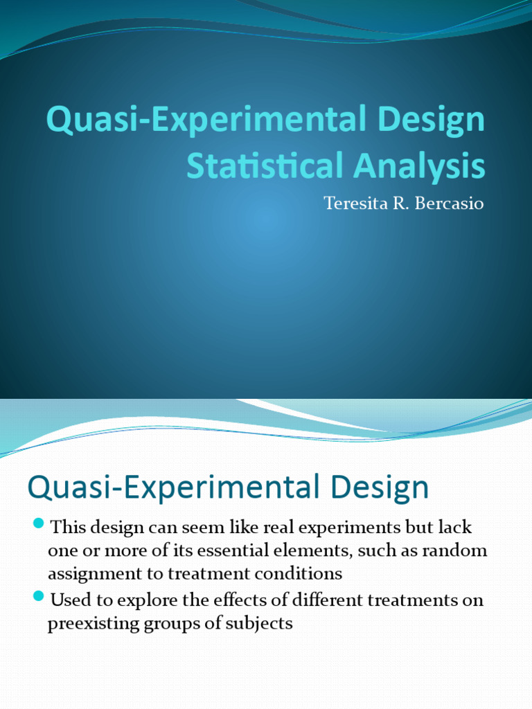 Quasi-Experimental Design | PDF | Student's T Test | Analysis Of Variance