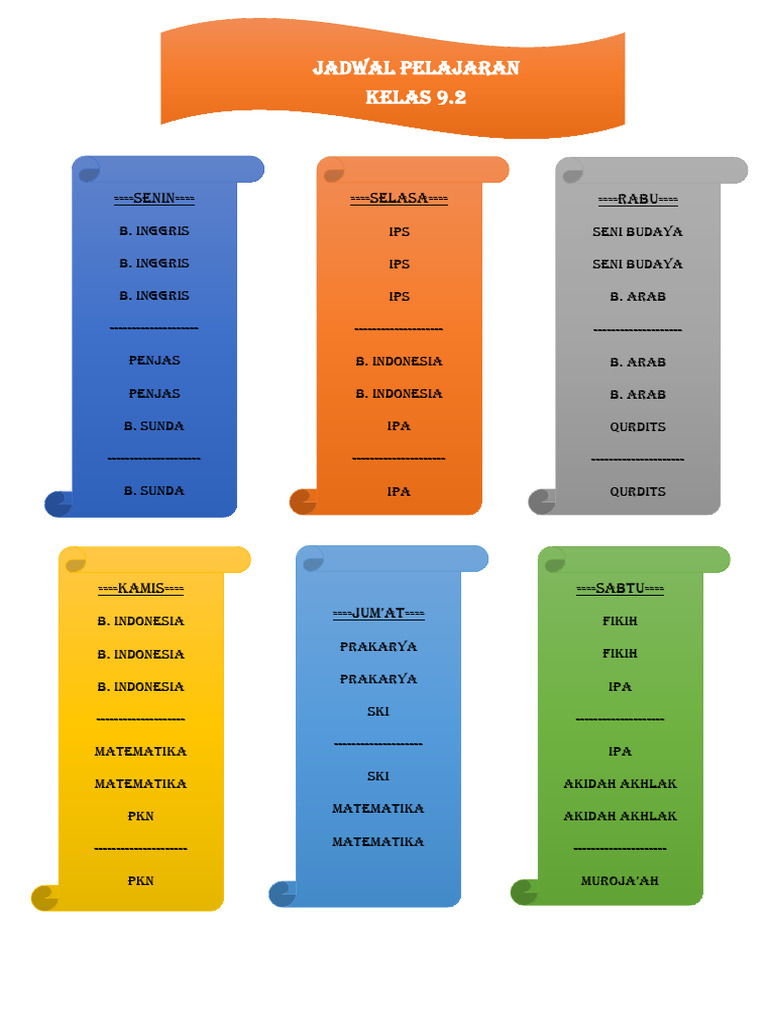 Jadwal KBM Terbaru 2024 | PDF
