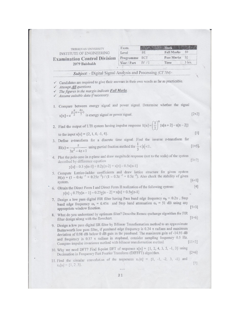Dsap Oldquestions | PDF | Telecommunications Engineering | Digital ... Dsap Oldquestions | PDF | Telecommunications Engineering | Digital ...