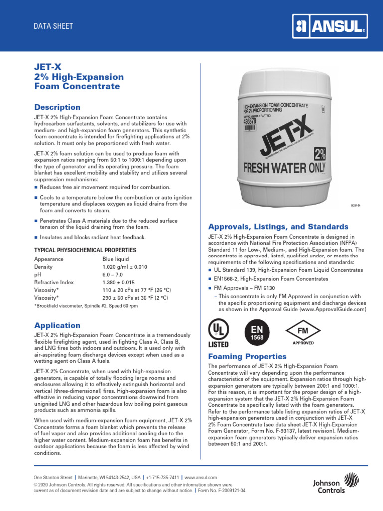 F-2009121-04 Ansul Foam | PDF | Foam | Liquids
