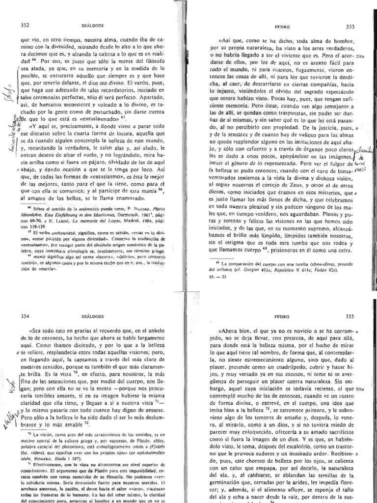 Platon-Dialogos-III, Gredos, Fedro 249d A 257b | PDF
