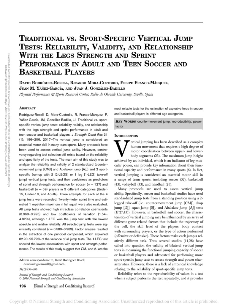 Traditional Vs Sport Specific Vertical Jump.22 | PDF | Statistical ... Traditional Vs Sport Specific Vertical Jump.22 | PDF | Statistical ...