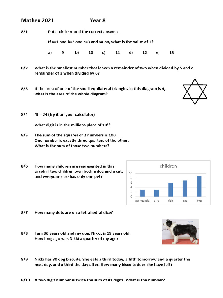 Mathex Year 8 2021 Printing | PDF | Area | Mathematics