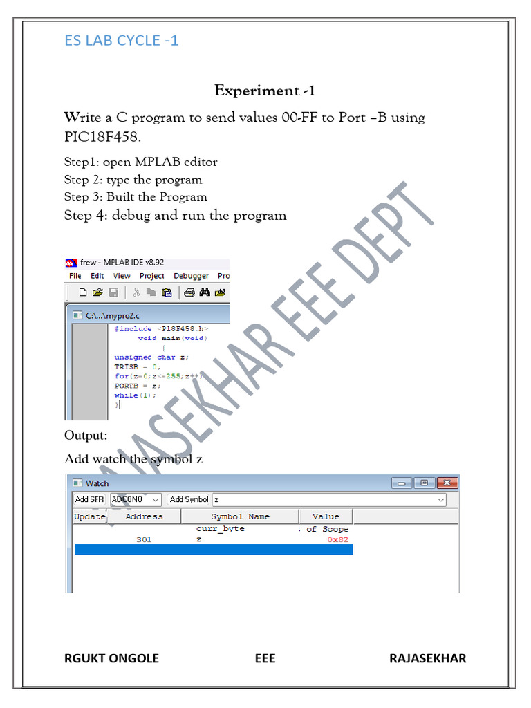 Embedded System Lab Manual-2 | PDF | Office Equipment | Computer Data